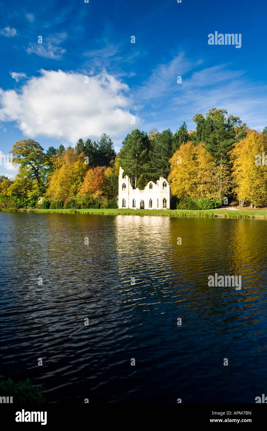 Folly abbey ruined in Painshill Park Cobham Surrey England UK Stock ...