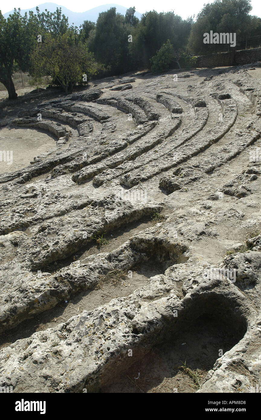 Pollentia Roman amphitheater Alcudia Mallorca Majorca Spain Balearic ...
