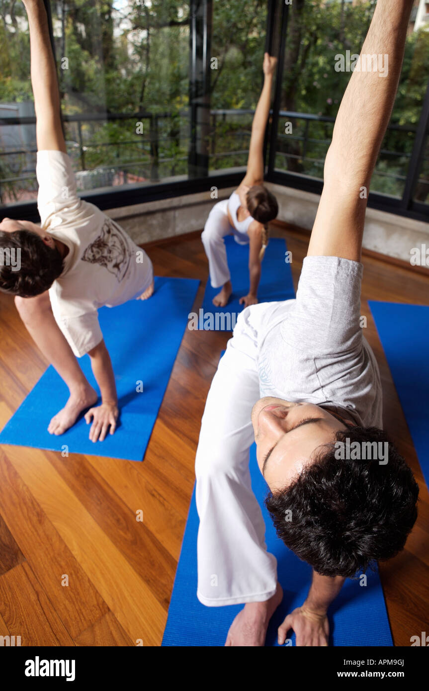 Teaching Yoga, classroom Stock Photo - Alamy