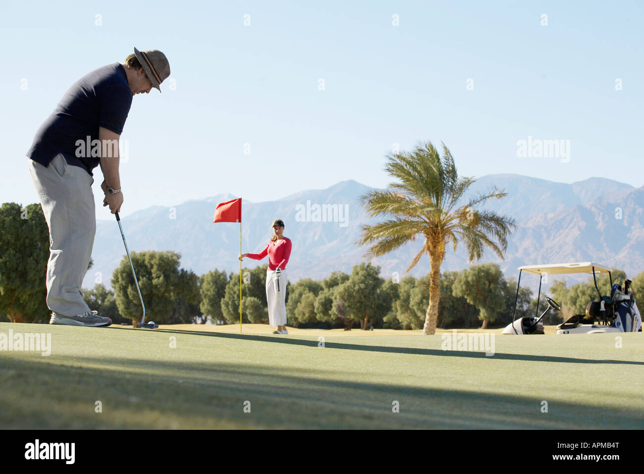 Two golf greens hi-res stock photography and images - Alamy