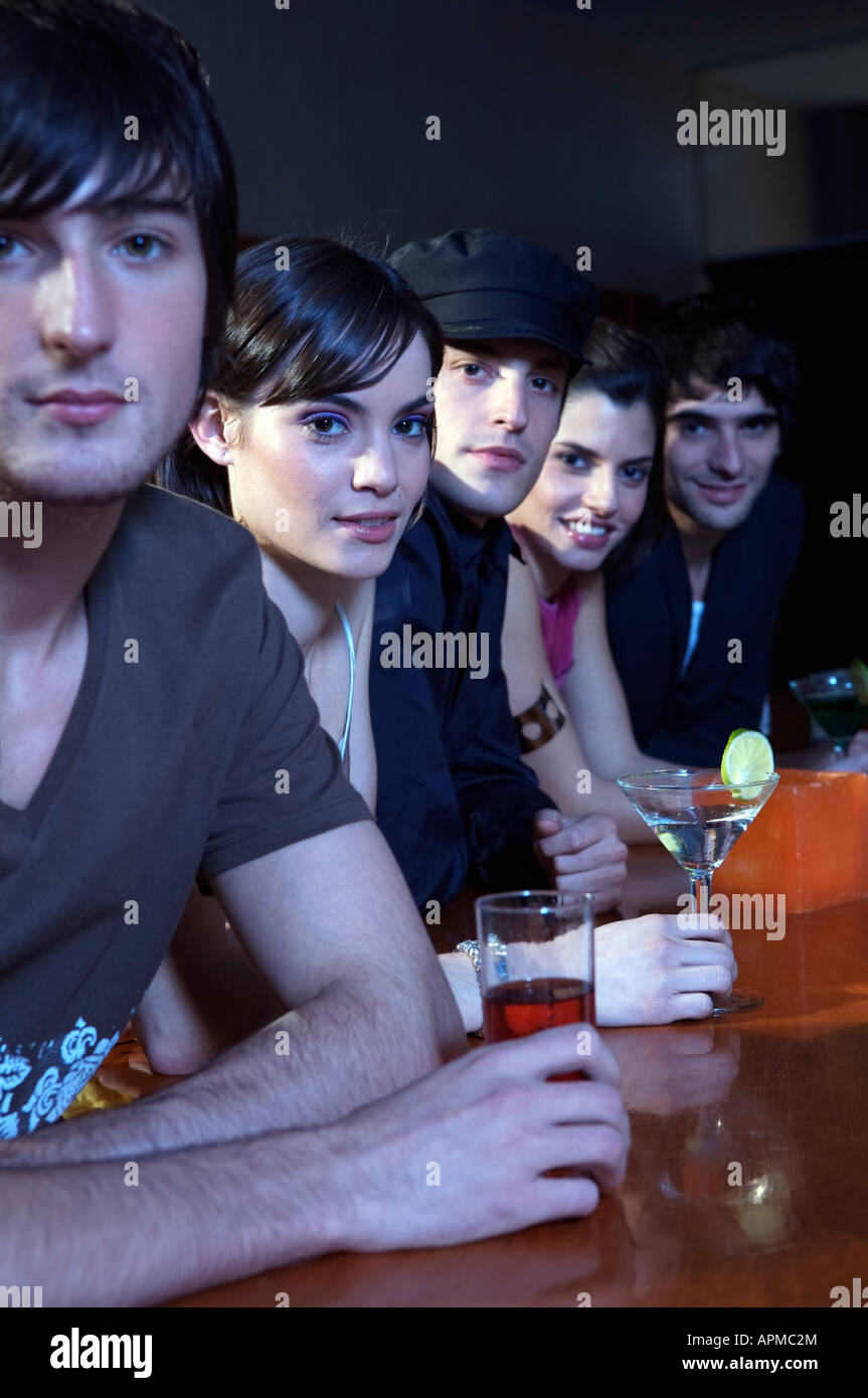 Group of people in a bar Stock Photo - Alamy
