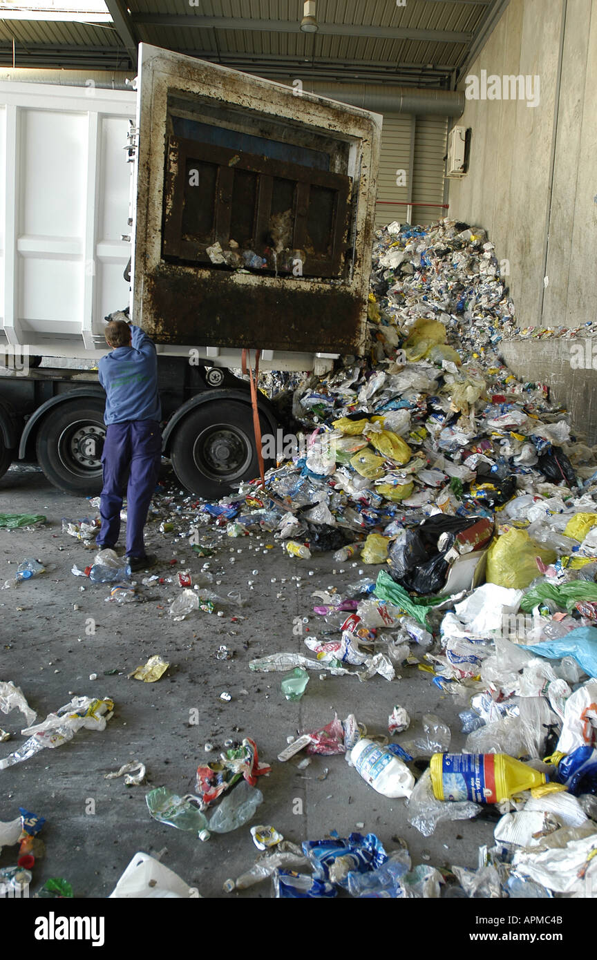 Waste recycling plant Majorca Balearic Islands Spain Stock Photo - Alamy