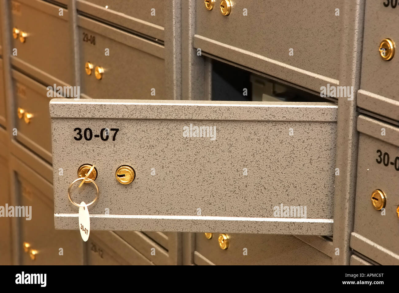 Bank safe room with amount of bank boxes Stock Photo - Alamy