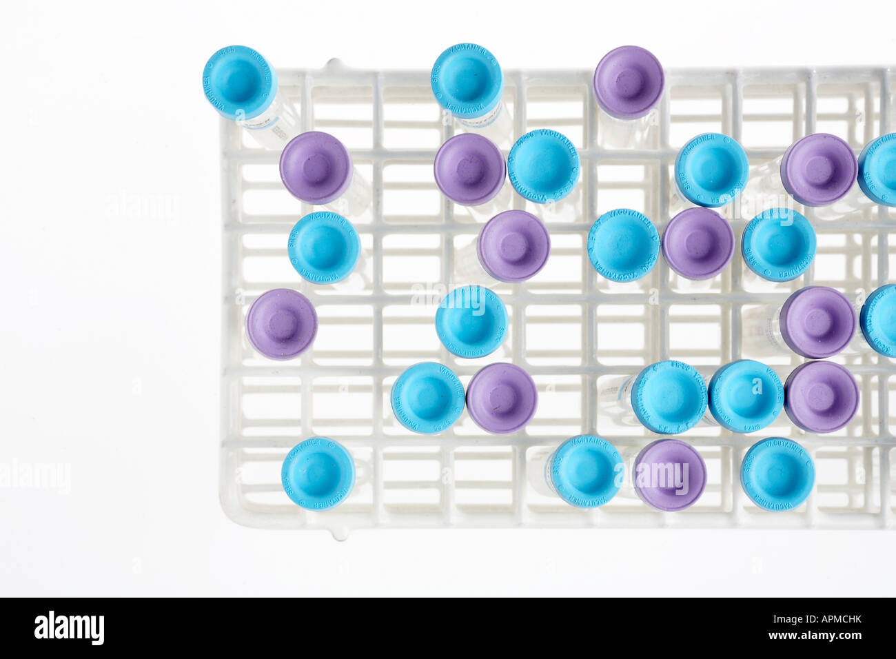 Test tubes in rack (directly above Stock Photo - Alamy