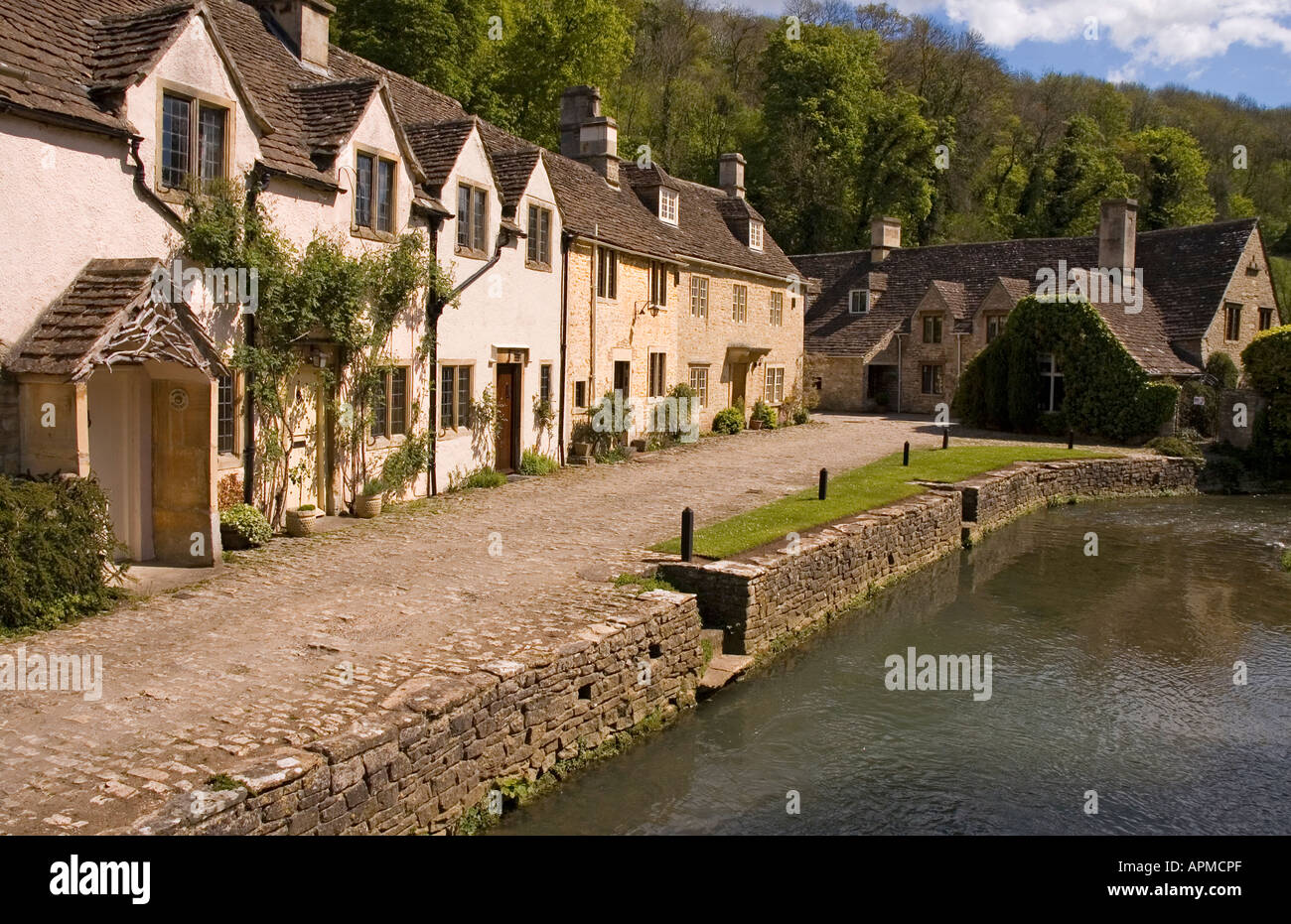 Weavers Cottages Castle Combe Wiltshire England Stock Photo - Alamy