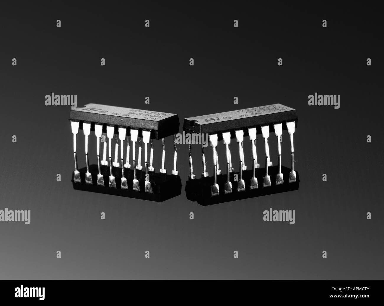 Two chips Black and White Stock Photos & Images - Alamy