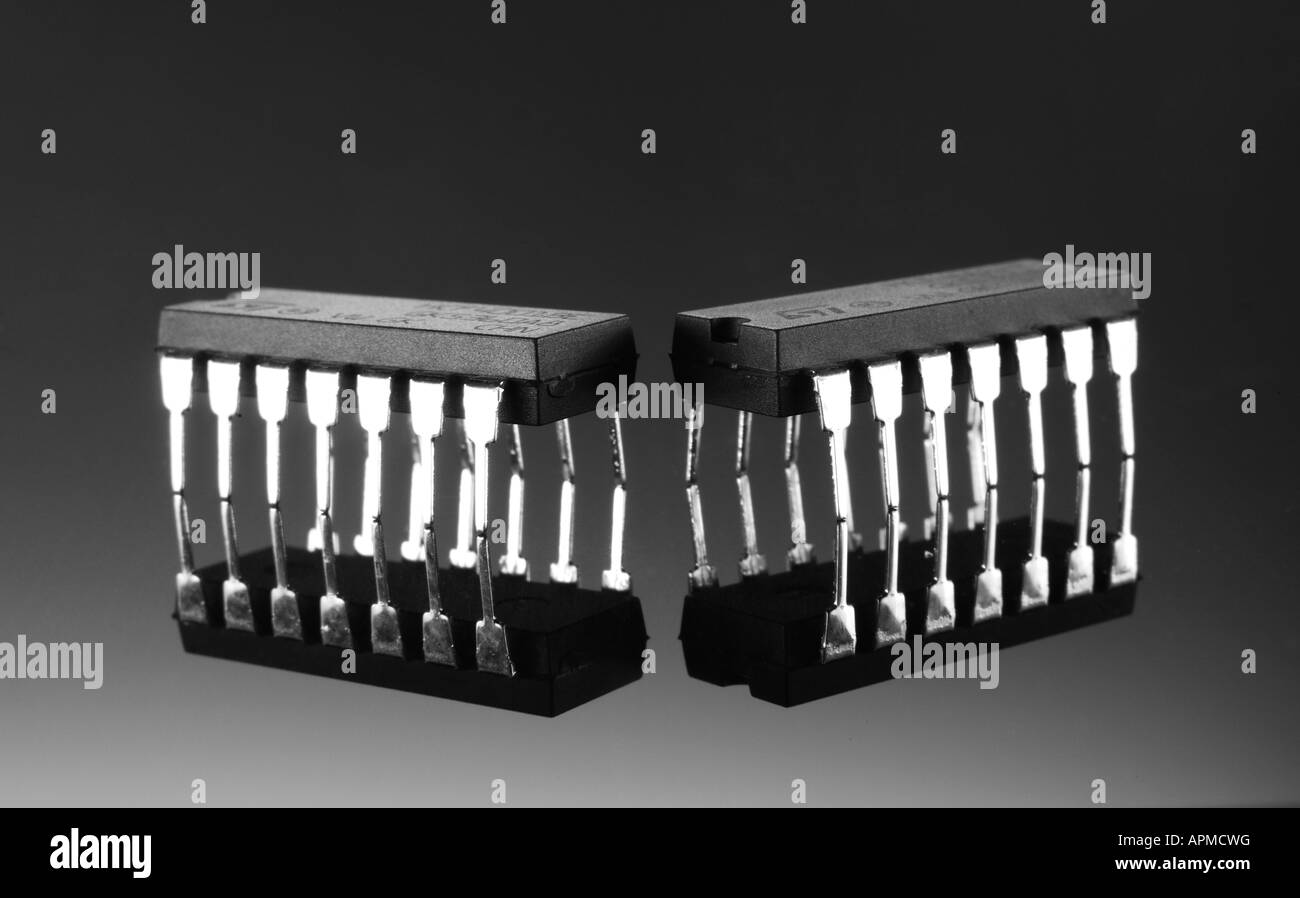 Two computer chips Stock Photo - Alamy