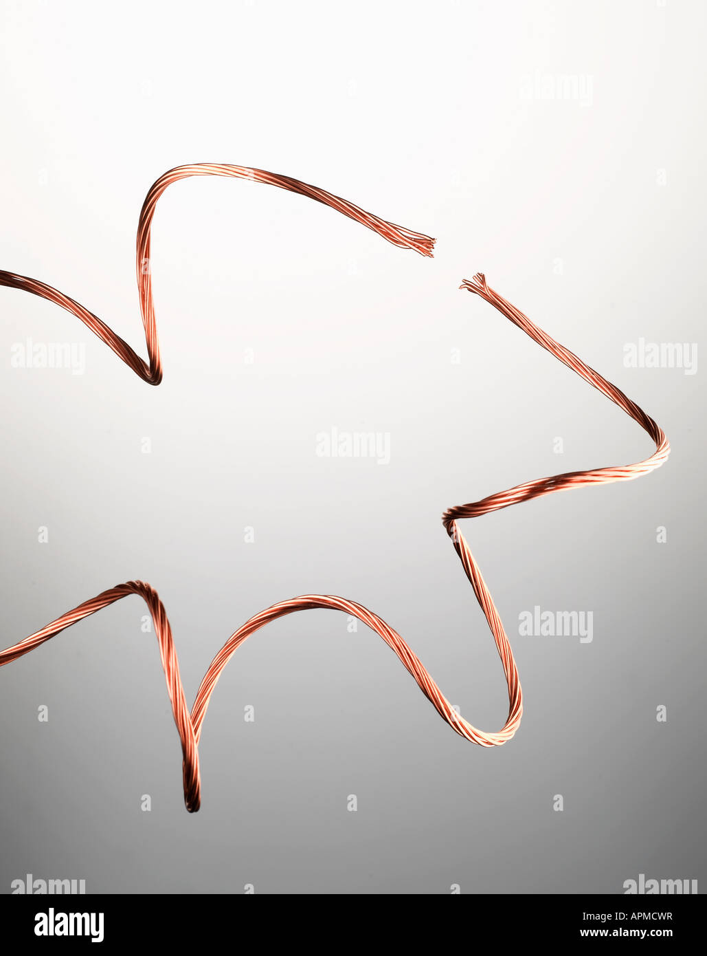 Two copper wires (close-up Stock Photo - Alamy