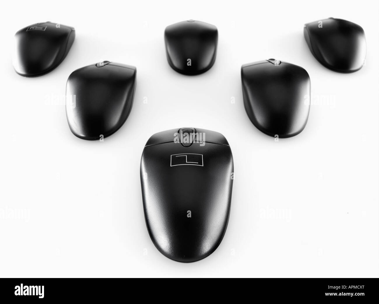 Black computer mice Stock Photo - Alamy