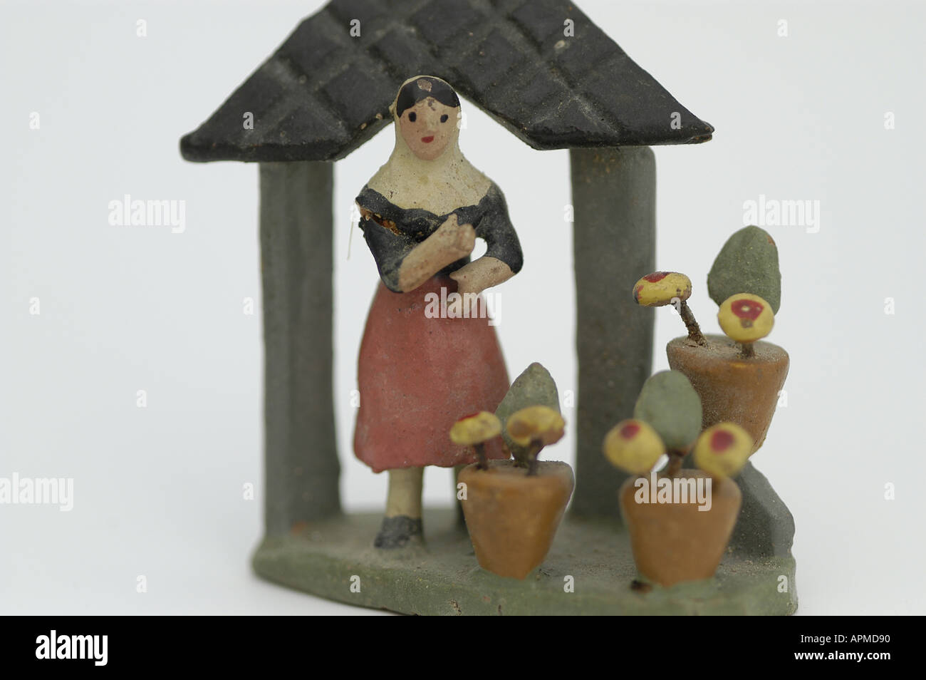Nativity figure made of clay Pottery Tradition Mallorca Majorca Spain ...
