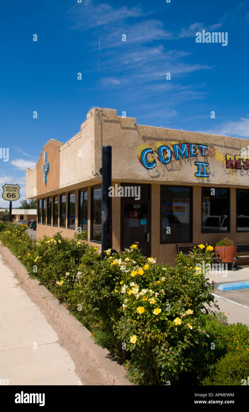 Route 66 historical highway with famous Comet Restaurant in Santa Rosa ...
