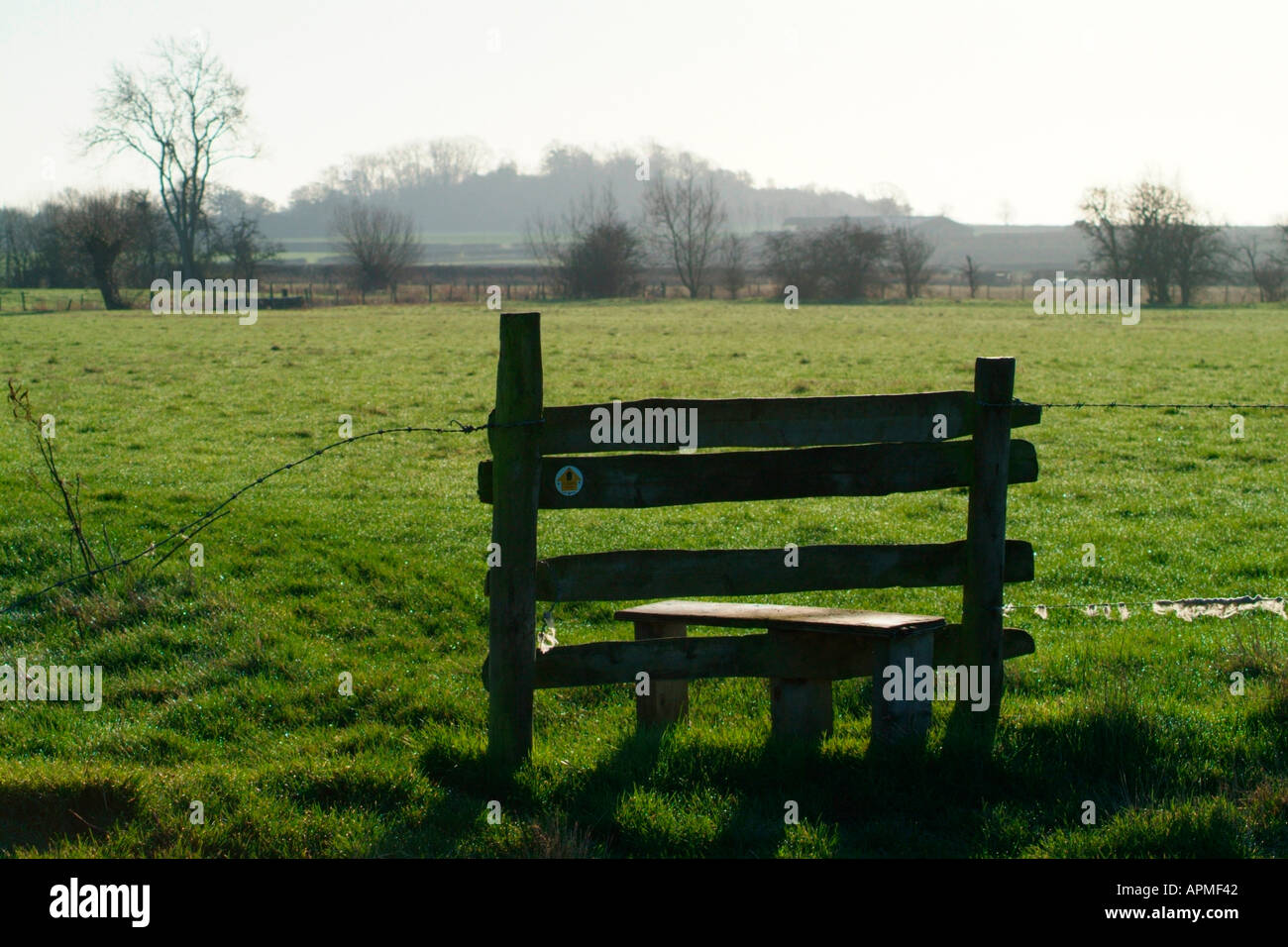 A Stile on the Thames Path Oxfordshire England Stock Photo - Alamy