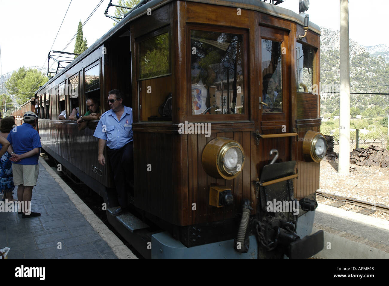 Train of Soller Ferrocarril Tren Mallorca Majorca Spain Balearic ...