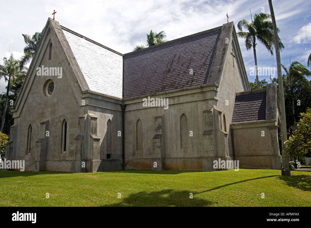 Chapel at the Royal Mausoleum of Hawaii or Mauna Ala Honolulu Hawaii ...