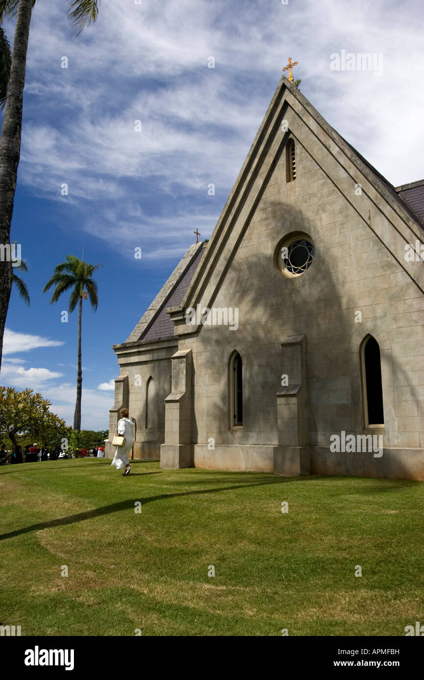 Chapel at the Royal Mausoleum of Hawaii or Mauna Ala Honolulu Hawaii ...