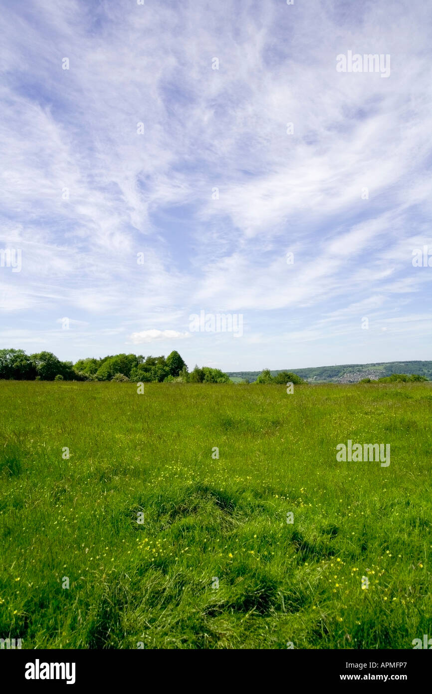 view over stroud gloucestershire from Minchinhampton Common Stock Photo ...