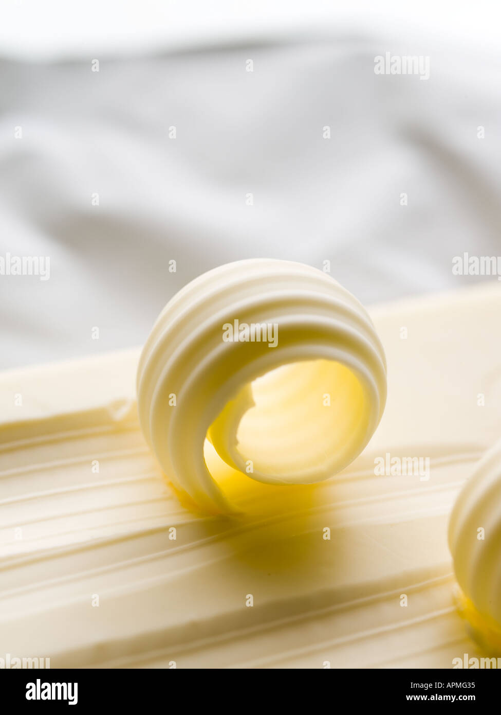 close up butter curl Stock Photo - Alamy