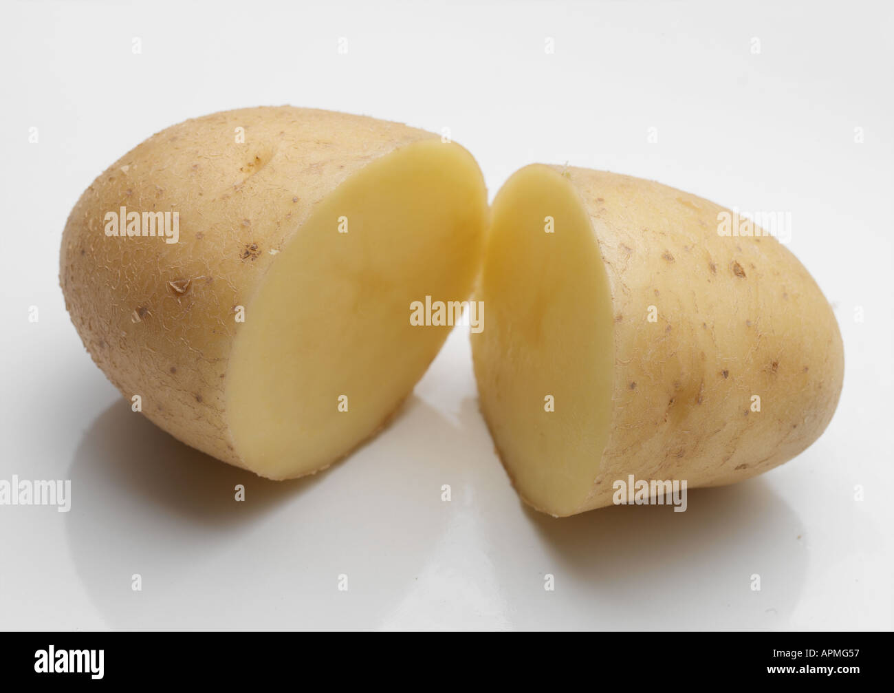 potato white background still life Stock Photo - Alamy