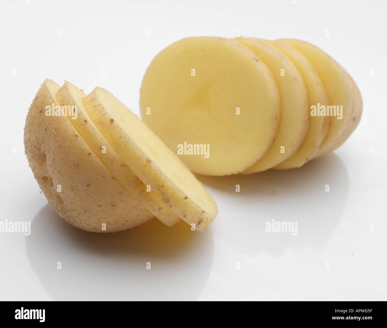 potato white background still life Stock Photo - Alamy