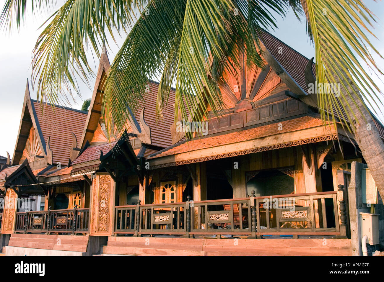 High pitch roof Thai style rooms on Hat Rin Nok Sunrise Beach Ko Pha ...