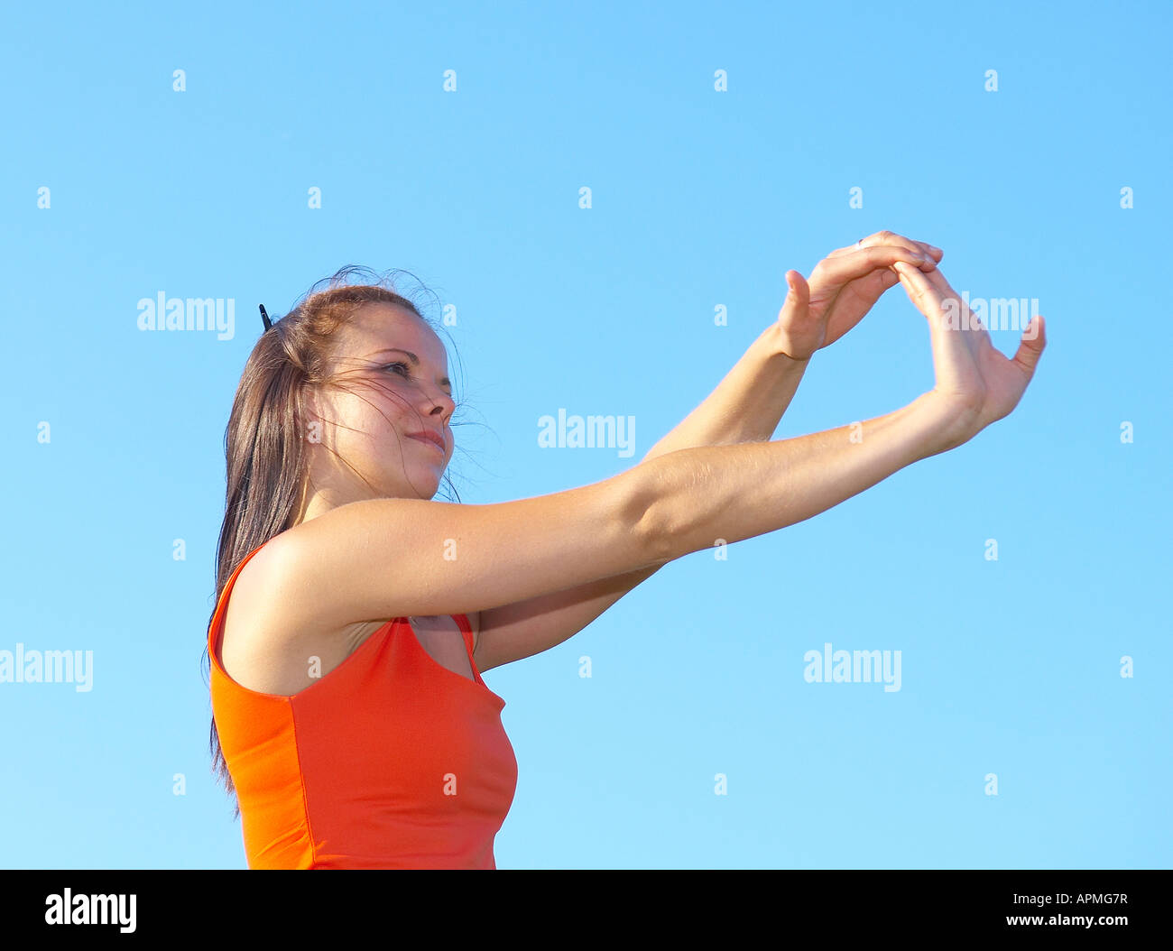 Relaxing spa woman blowing hi-res stock photography and images - Alamy