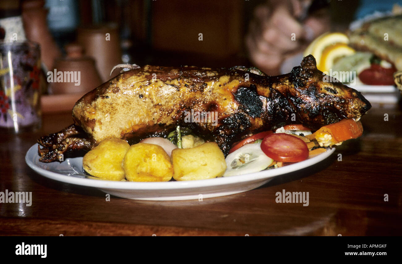 Roast guinea pig cuy in hi-res stock photography and images - Alamy