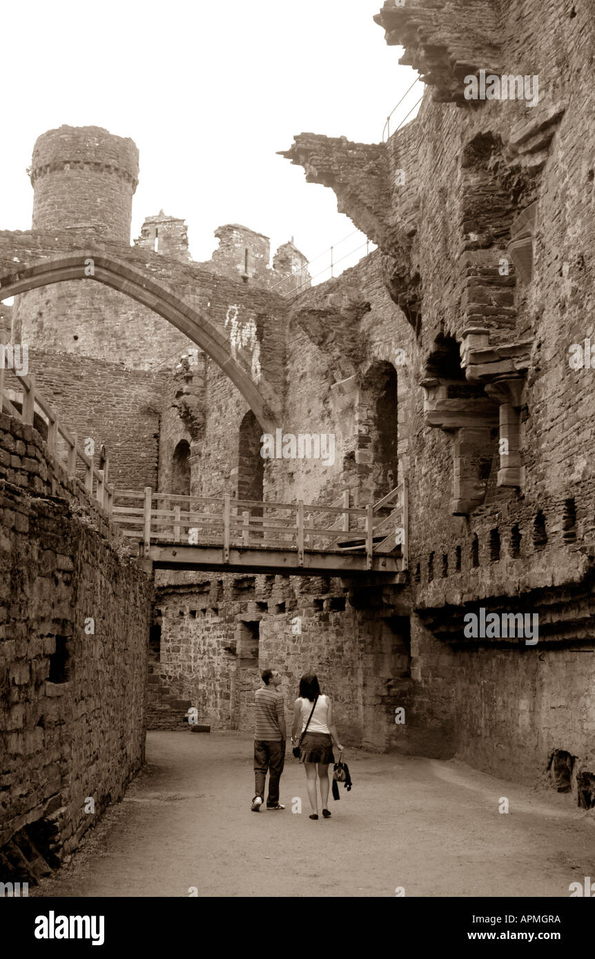 Inside Conway Castle In North Wales Stock Photo - Alamy