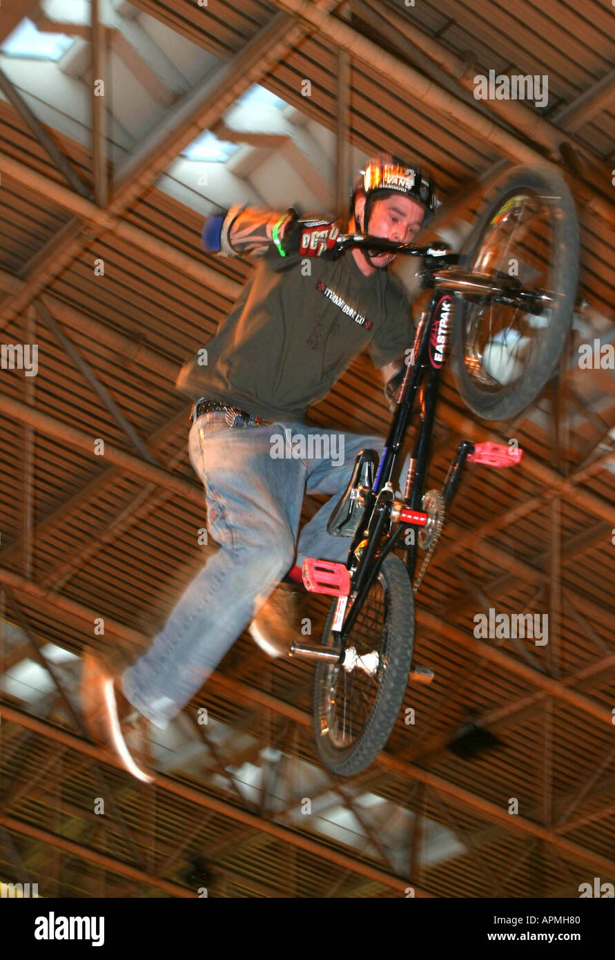 AERIAL BMX ACTION BOARD X UK Stock Photo - Alamy