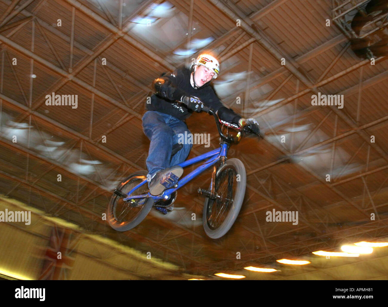 AERIAL BMX ACTION BOARD X UK Stock Photo - Alamy