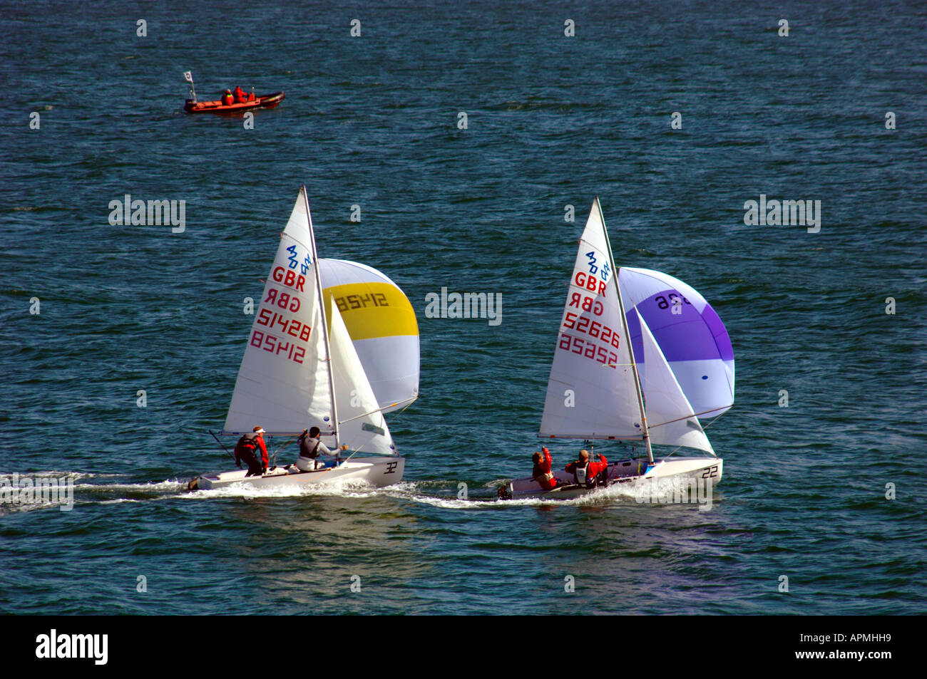 Sail Boats Racing Stock Photo - Alamy