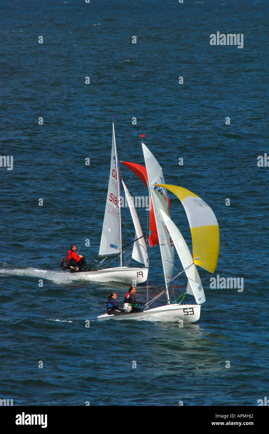 Sail Boats Racing Stock Photo - Alamy
