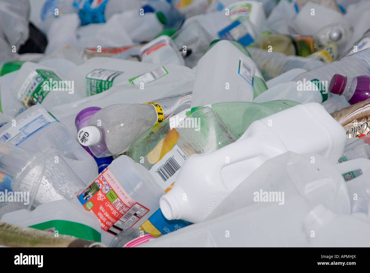 recycling plastic waste in the uk Stock Photo - Alamy