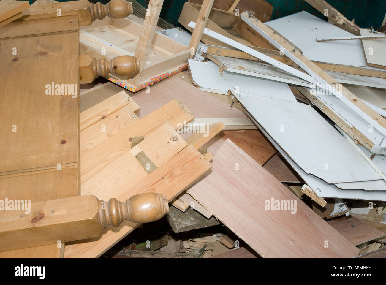 recycling wood and timber waste in the uk Stock Photo - Alamy