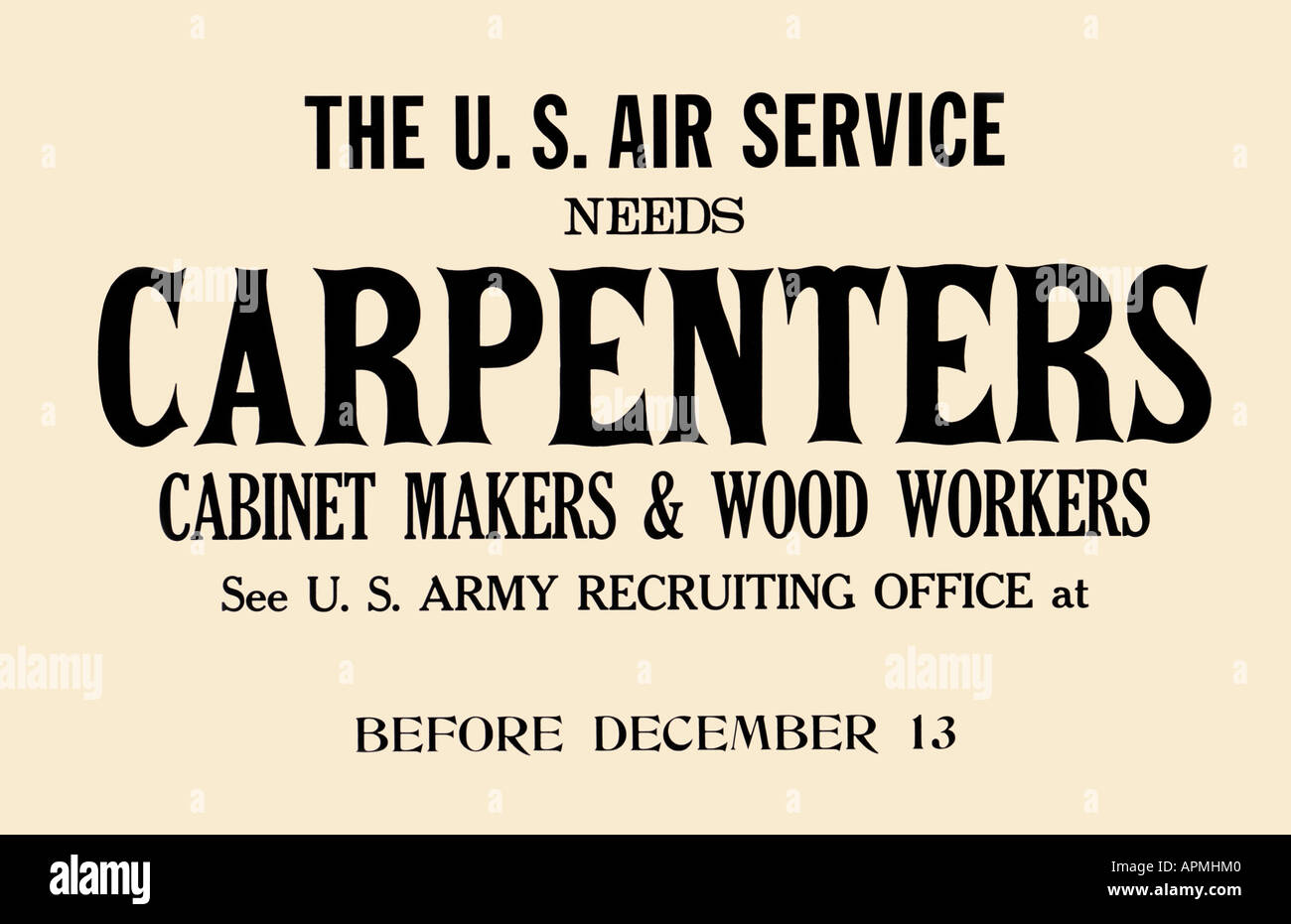 Carpenters poster hi-res stock photography and images - Alamy