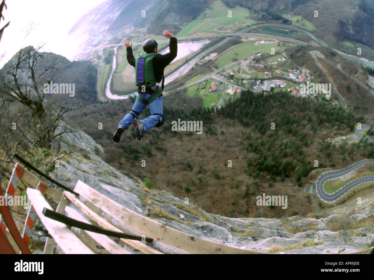 BASE JUMPING ACTION Stock Photo - Alamy