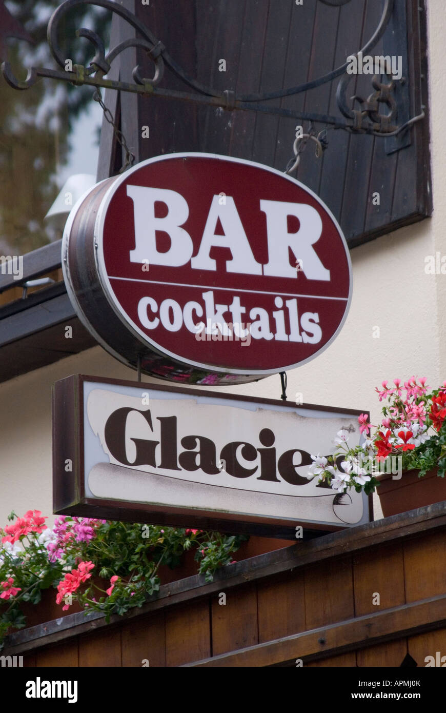 sign outside a french bar in france Stock Photo - Alamy