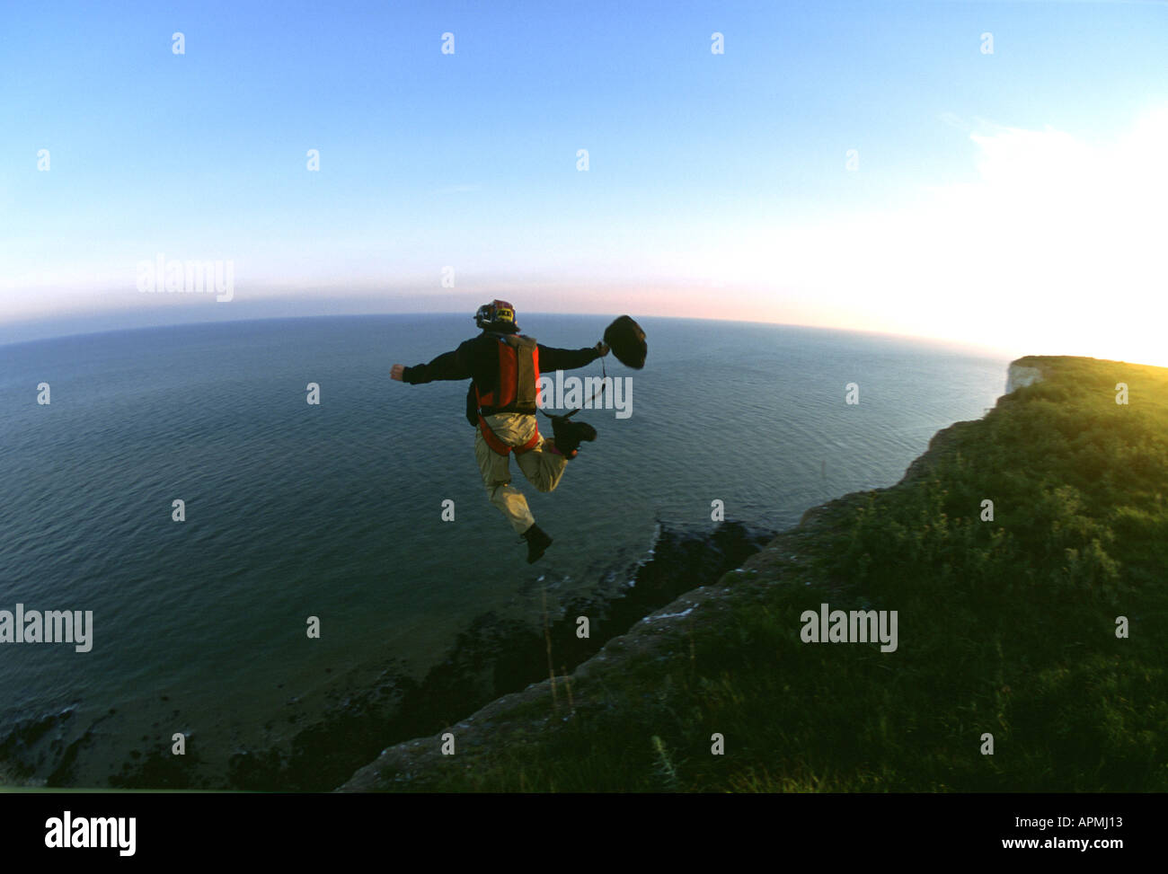 BASE JUMPING ACTION Stock Photo - Alamy