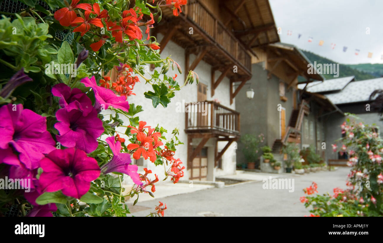 Chalet in the pretty french village of Samoens, France Stock Photo - Alamy