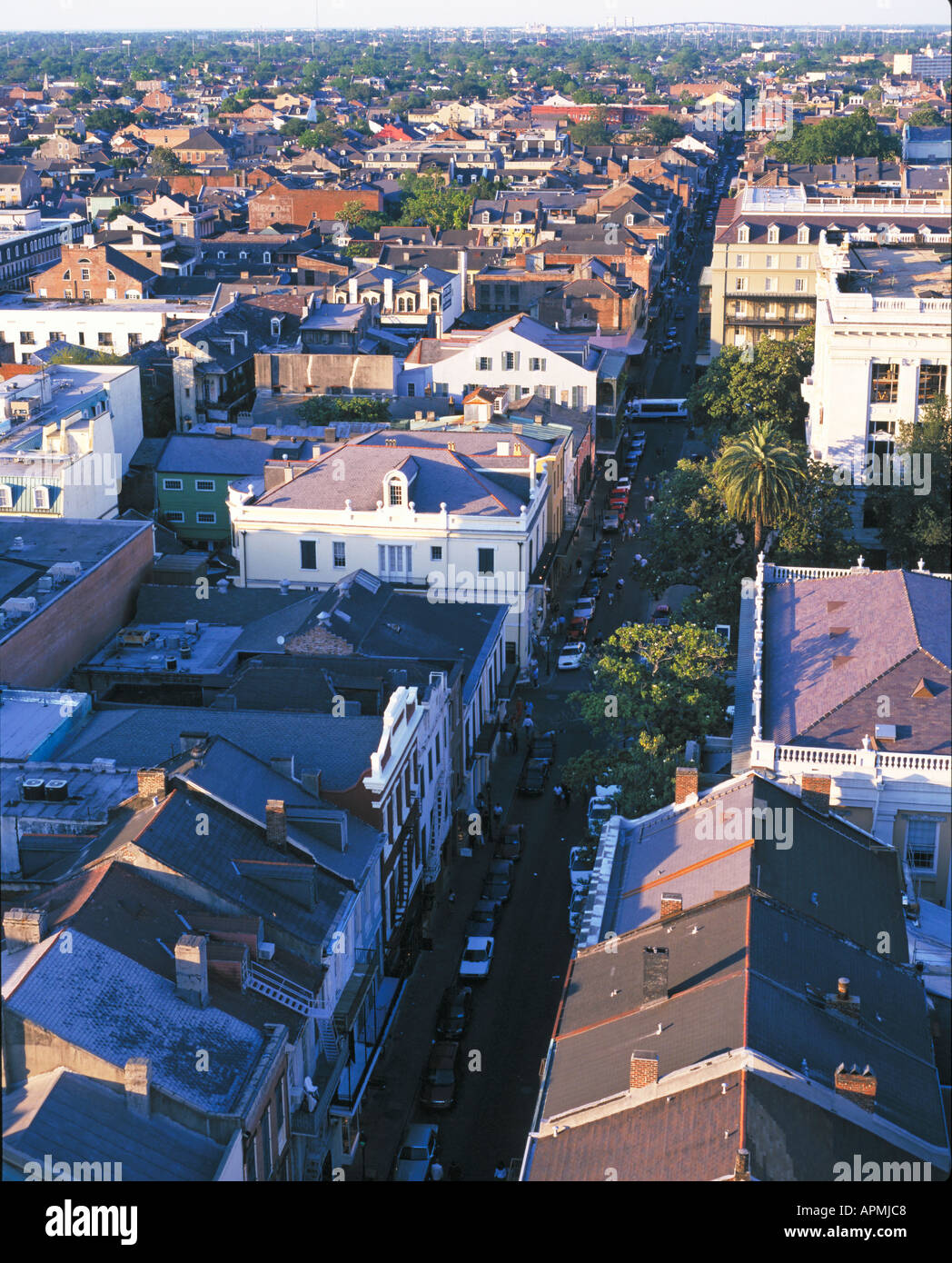 aerial above French Quarter New Orleans Louisiana Stock Photo - Alamy