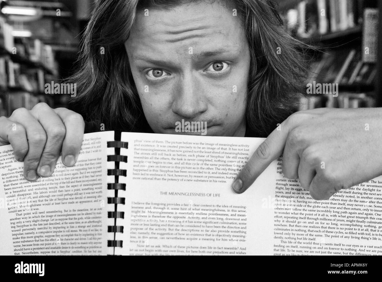 Read haired Black and White Stock Photos & Images - Alamy