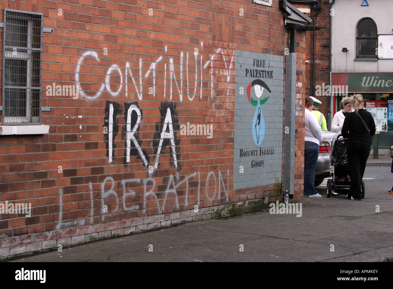 A series of Irish Republican murals on street walls around west Belfast ...