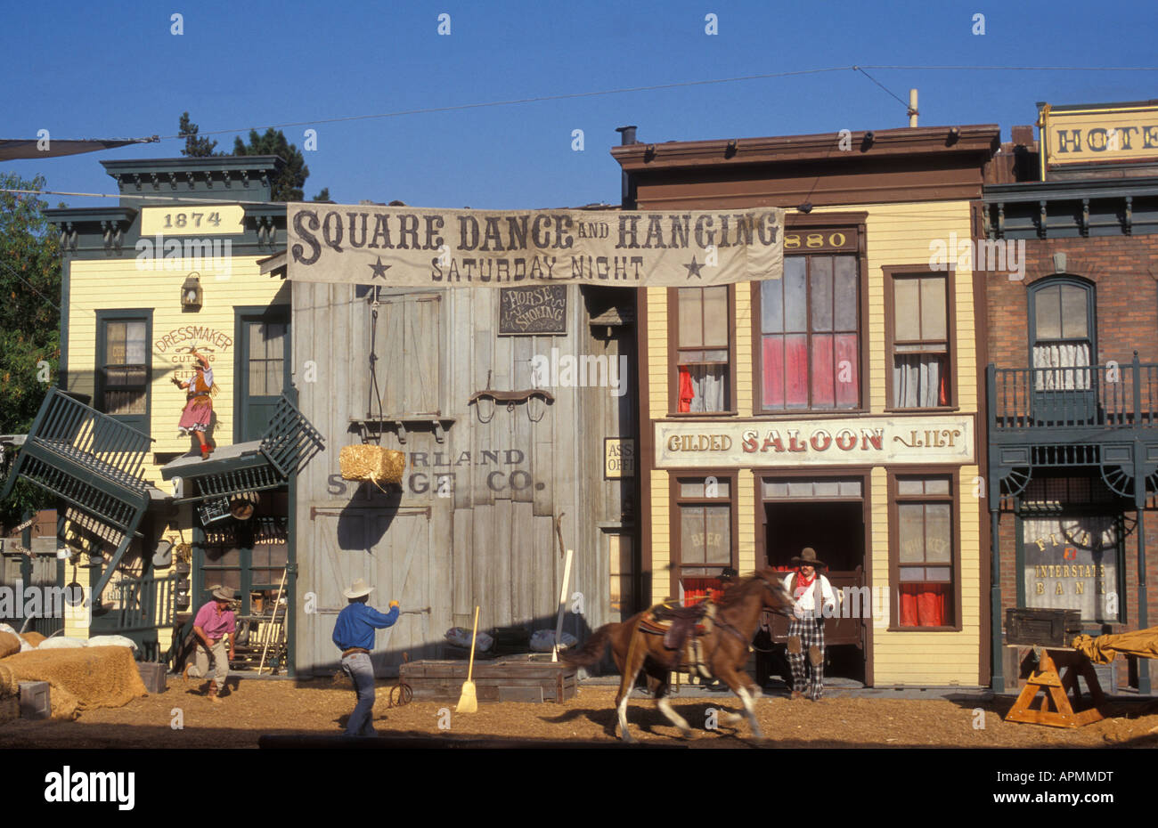 Stunt Show at the Universal Studios in Los Angeles California USA Stock ...