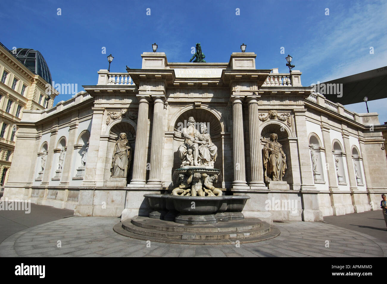 Fountain on Albertinaplatz Vienna Austria Stock Photo - Alamy