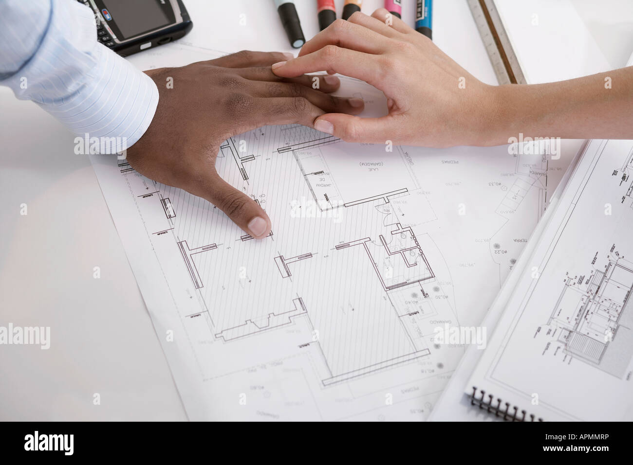 Architects drawings close up hi-res stock photography and images - Alamy