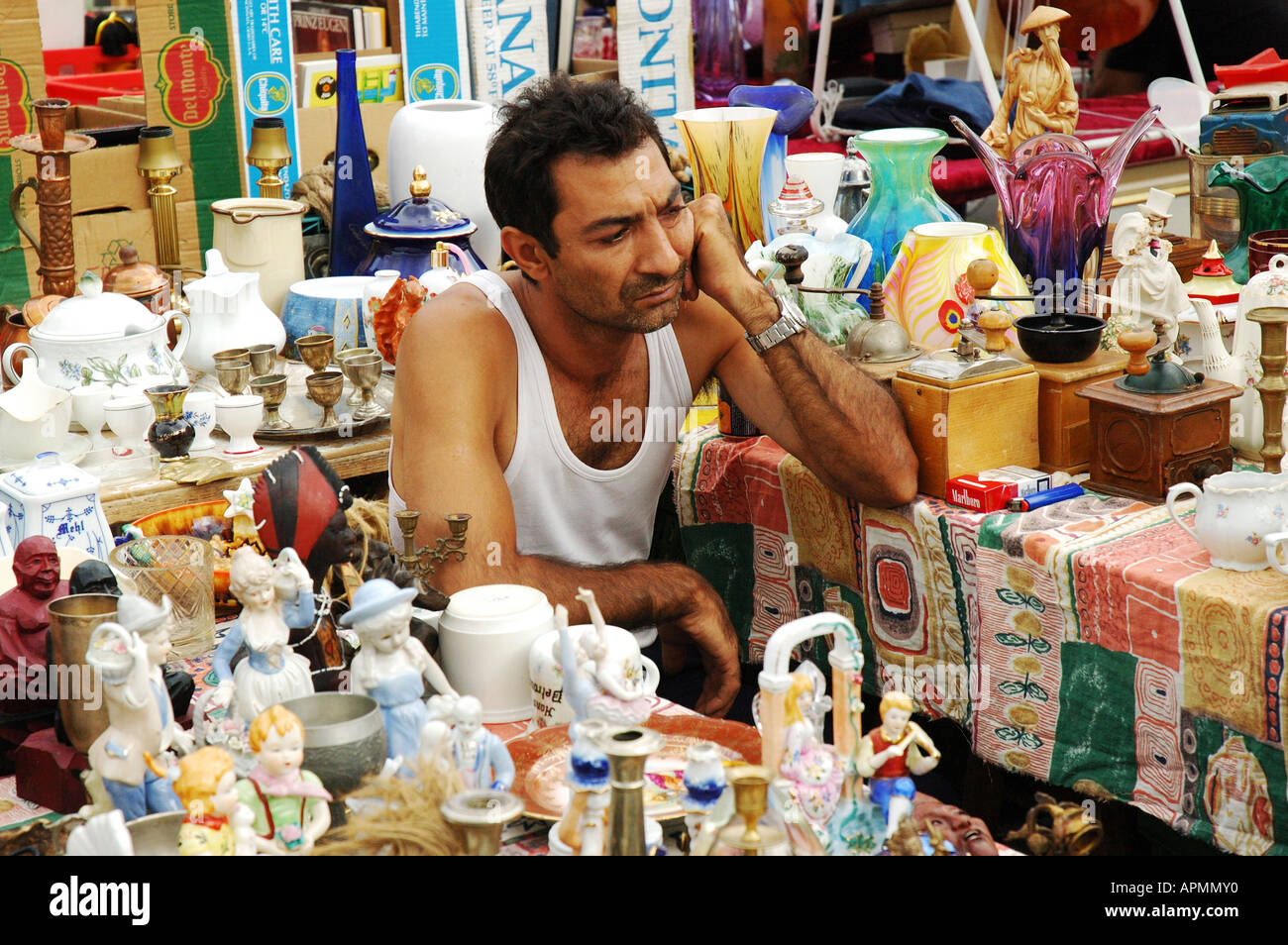 Flea Market Flohmarkt Naschmarkt Vienna High Resolution Stock ...