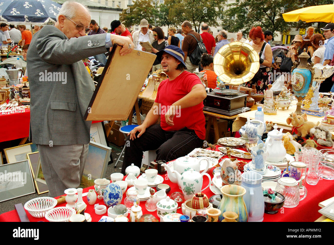 Flea Market Flohmarkt Naschmarkt Vienna High Resolution Stock ...