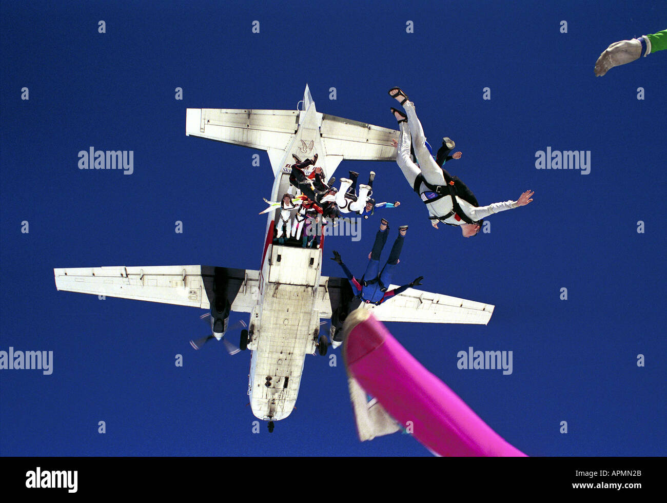 Jumping of plane hi-res stock photography and images - Alamy
