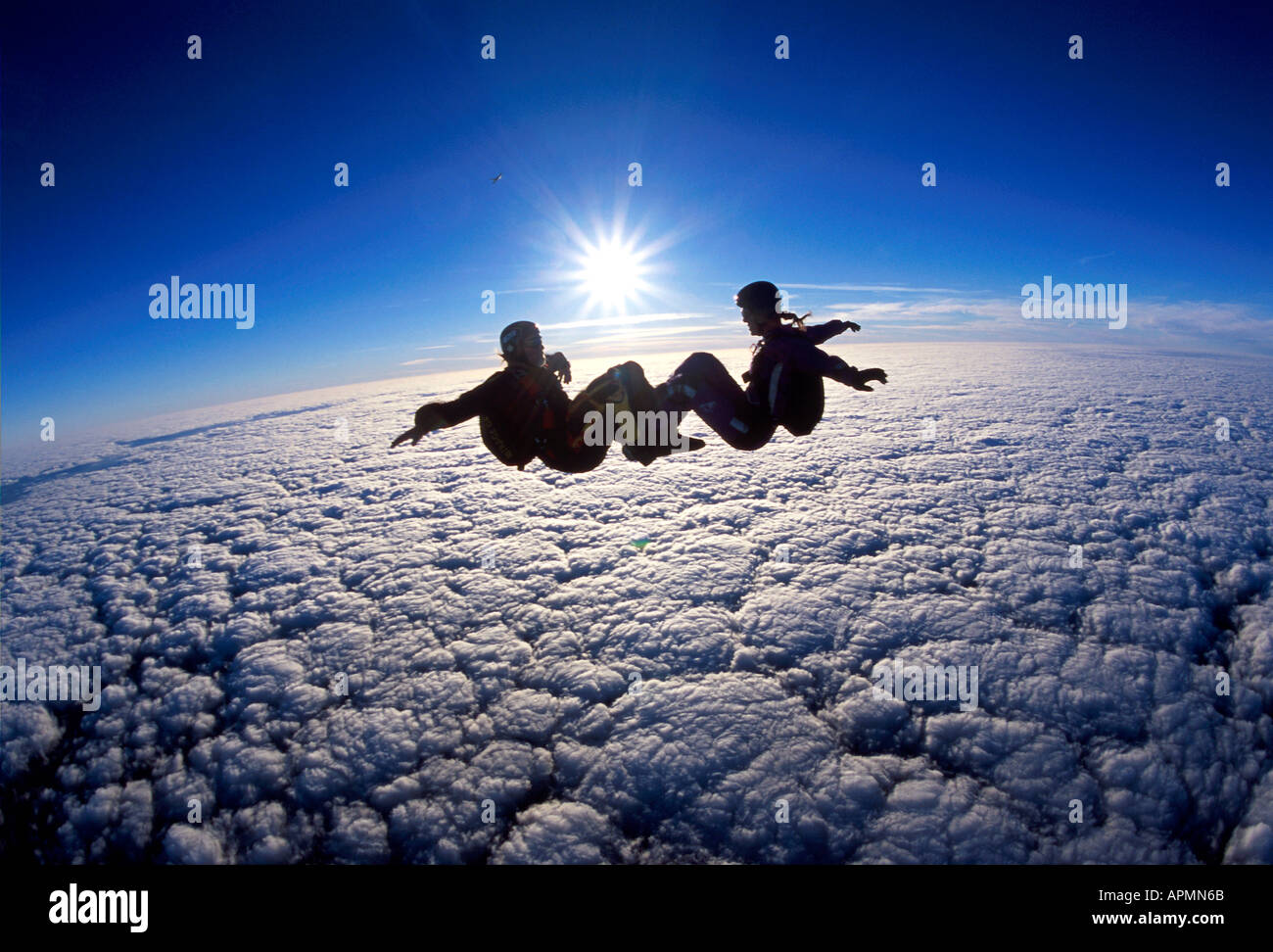Man freefall silhouette hi-res stock photography and images - Alamy