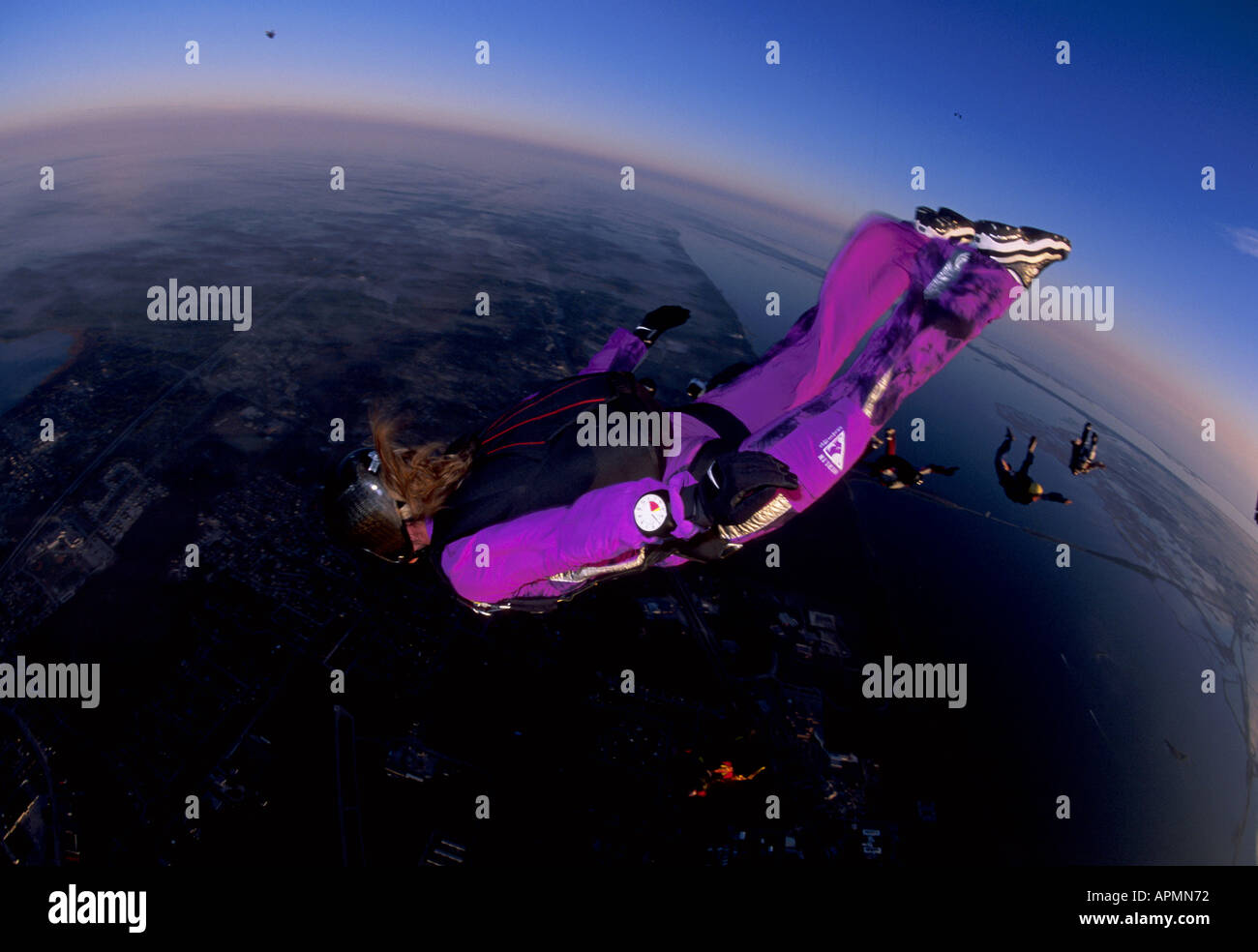 Stunt skydiving skydiver parachute parachuting hi-res stock photography ...