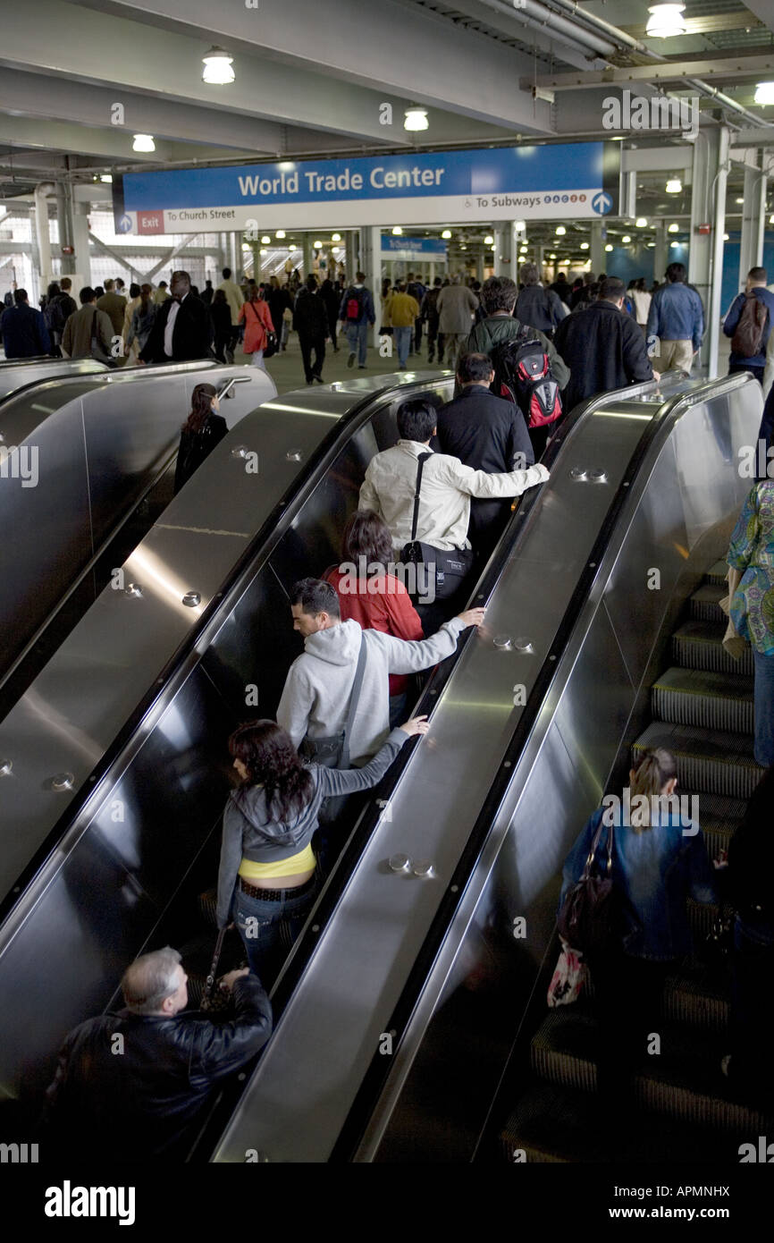 Post 9 11 World Trade Center PATH and subway station downtown Manhattan ...
